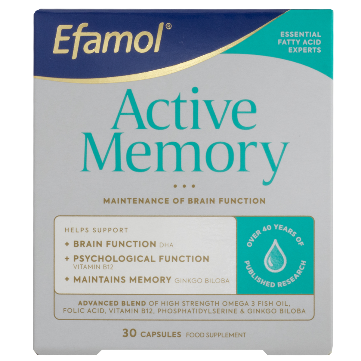 Efamol Active Memory Capsules 30 - Health Chemist NZ - Online Pharmacy