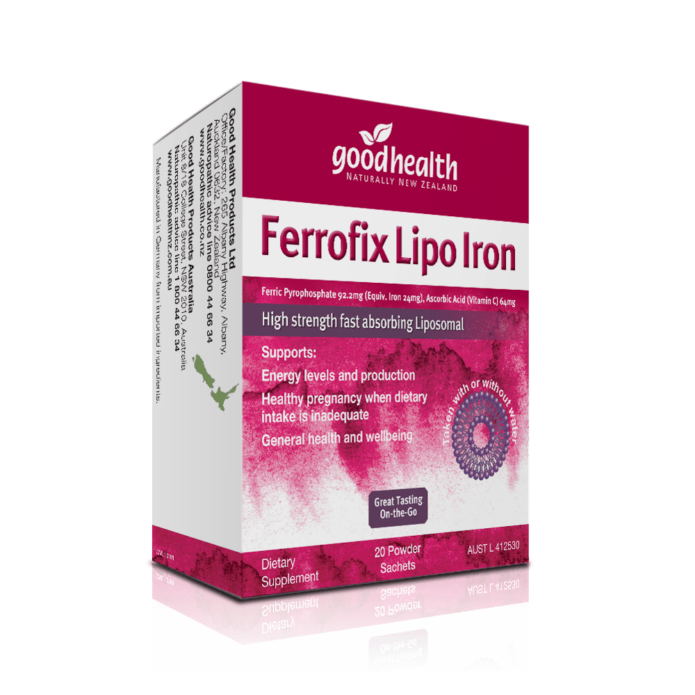 Goodhealth Ferrofix Lipo Iron Sachets 20 - Health Chemist NZ - Online ...
