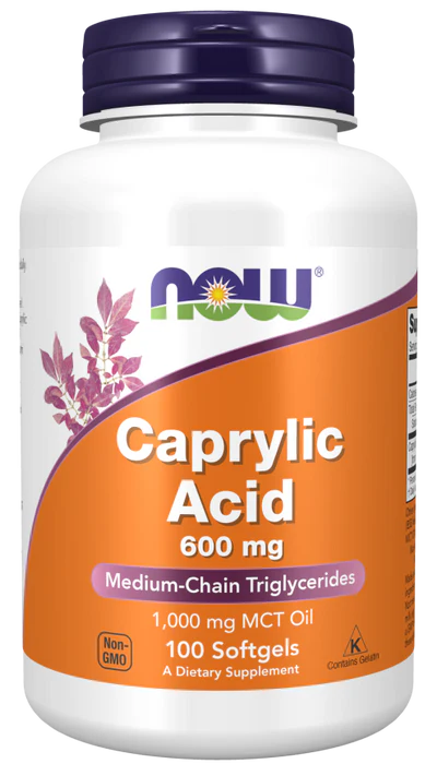Now Caprylic Acid 600 mg Softgels 100 - Health Chemist NZ - Online Pharmacy
