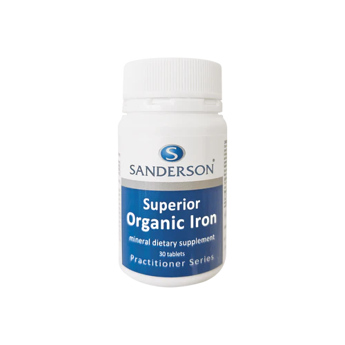 Sanderson Superior Organic Iron Tablets 30 - Health Chemist NZ - Online ...