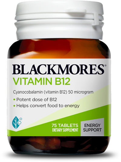Blackmores Vitamin B12 50mcg Tablets 75 - Health Chemist NZ - Online ...