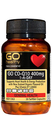 Go Healthy Go Co-Q10 400mg 60 Caps - Health Chemist NZ - Online Pharmacy