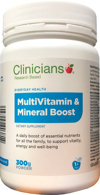 Clinicians MultiVitamin & Mineral Boost Powder 300g - Health Chemist NZ ...