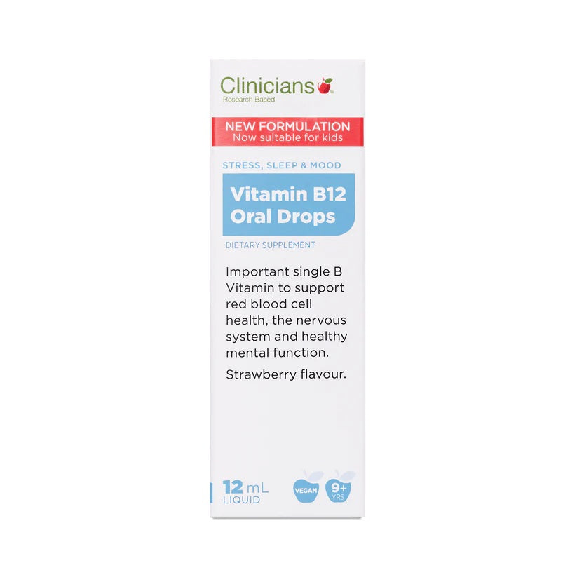 Clinicians Vitamin B12 Oral Drops 12ml (NEW) - Health Chemist NZ ...