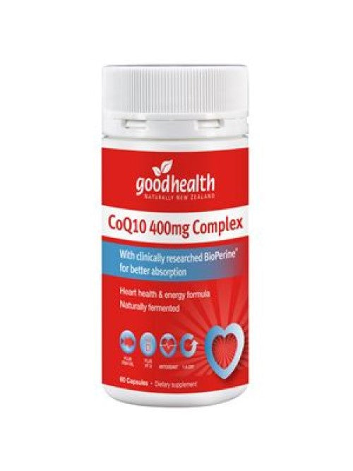 Good Health CoQ10 400mg Complex 60 Capsules - Health Chemist NZ ...