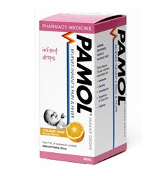 Pamol Paediatric Drops 50mg/1ml Colour Free 60ml (Orange Flavour ...
