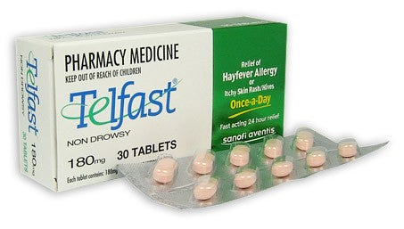 Telfast 180mg Tablets 30 - Health Chemist NZ - Online Pharmacy
