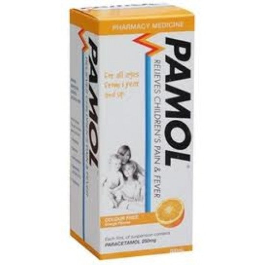 Pamol Double Strength Suspension 250mg/5ml (Orange Flavour) 100ml ...
