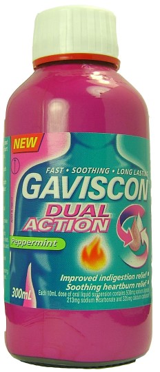 Gaviscon Dual Action Peppermint 300ml - Health Chemist NZ - Online Pharmacy