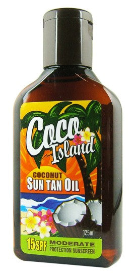 Coco Island Coconut Sun Tan Oil SPF15 - Health Chemist NZ - Online Pharmacy