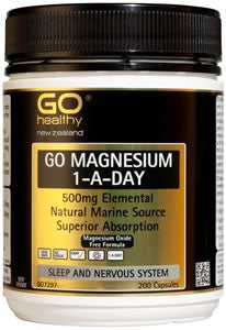 Go Magnesium 1-a-day 500mg caps 200 - Health Chemist NZ - Online Pharmacy