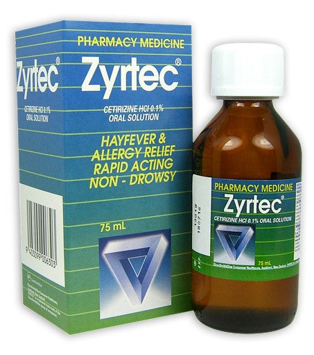 Zyrtec 0.1% Liquid 75ml - Health Chemist NZ - Online Pharmacy